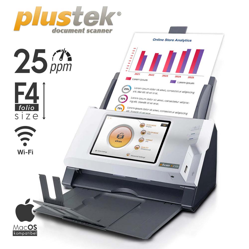 Scanner Dokumen Otomatis ADF Plustek - Digitalsense