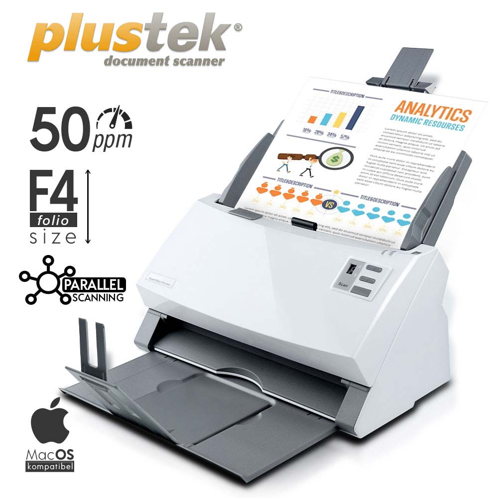 Scanner Dokumen Otomatis ADF Plustek - Digitalsense