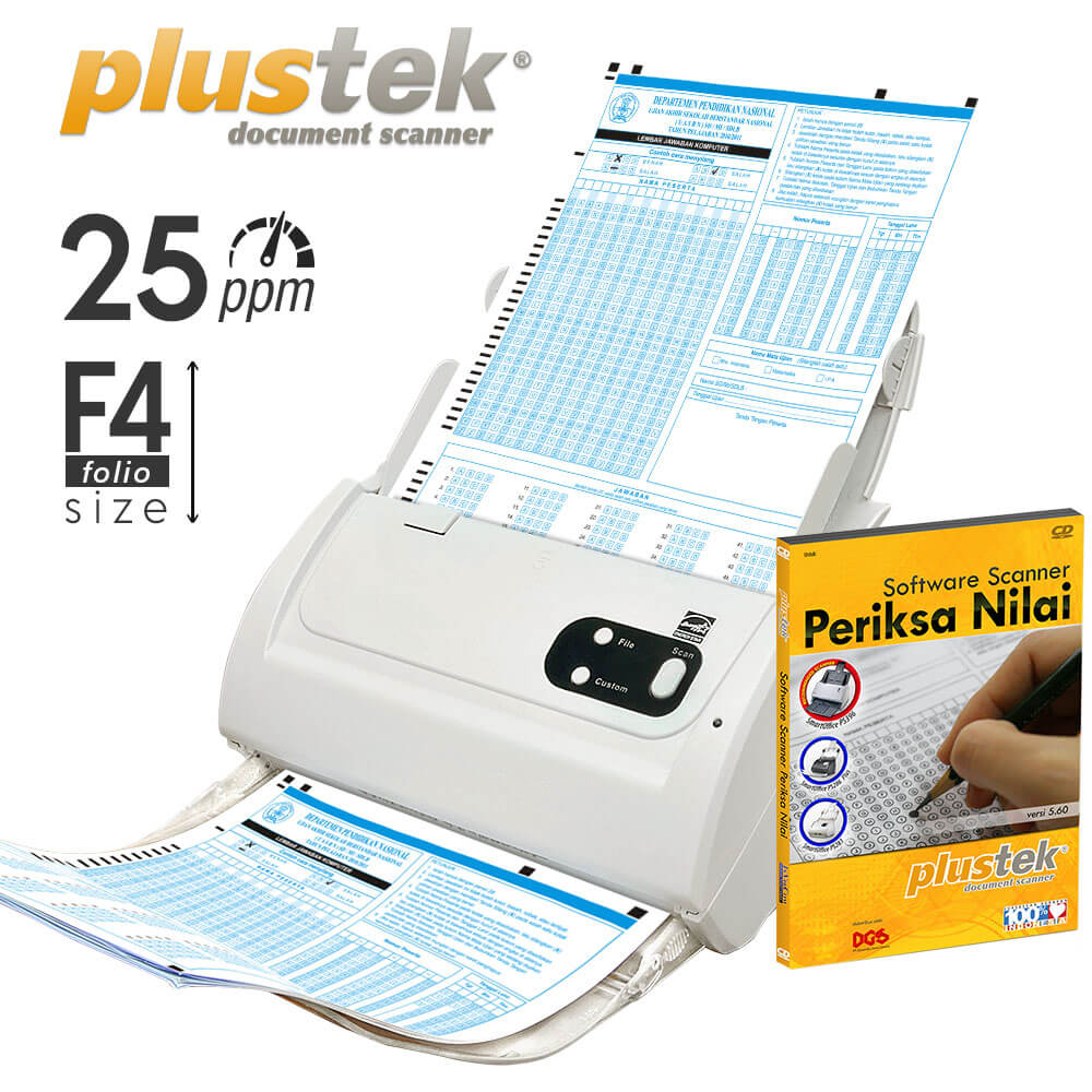 Scanner Plustek Scanner Periksa Nilai LJK PS283 - Digitalsense