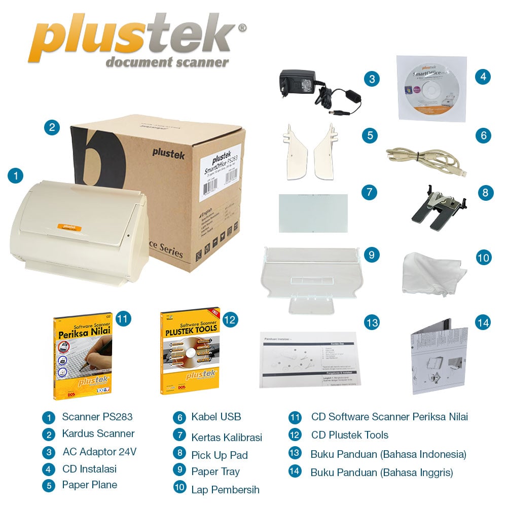 Scanner Plustek Scanner Periksa Nilai LJK PS283 - Digitalsense