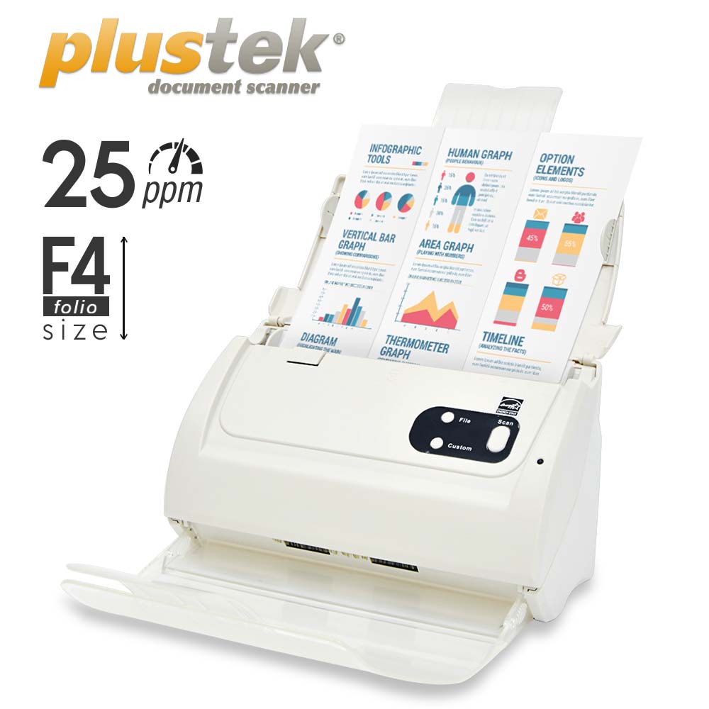 Scanner Dokumen Otomatis ADF Plustek - Digitalsense
