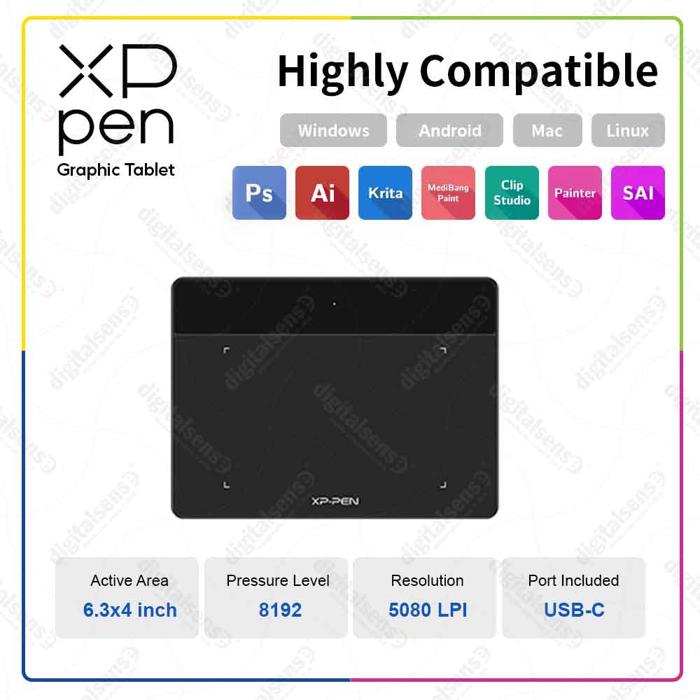 Jual Graphic Tablet XP-Pen Deco Fun S Black - Digitalsense