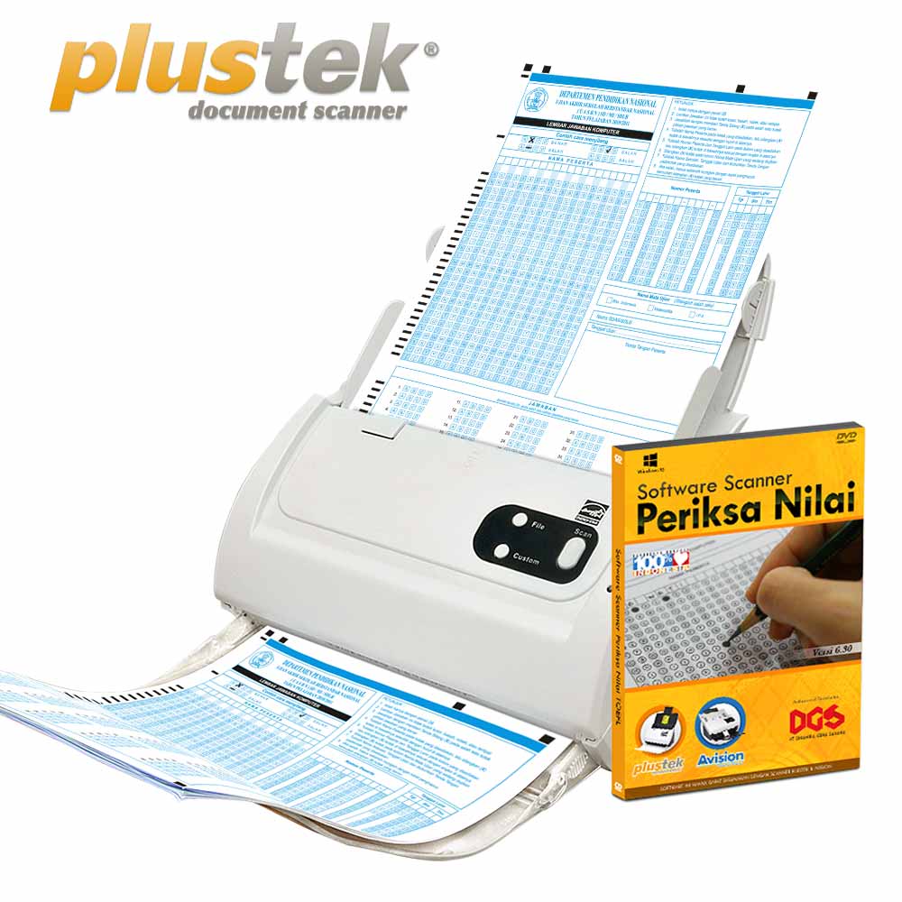 Scanner Plustek Scanner Periksa Nilai LJK PS283 - Digitalsense