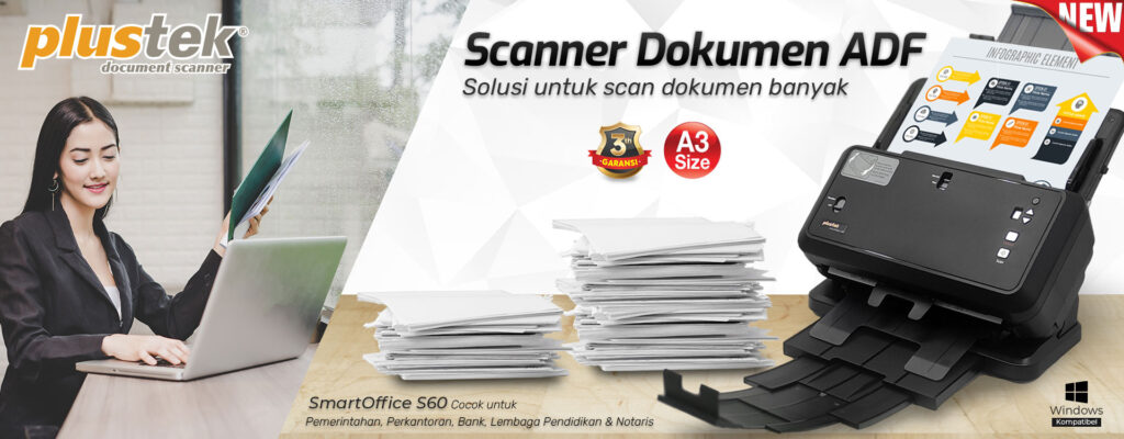 Scanner Dokumen Otomatis ADF Plustek - Digitalsense